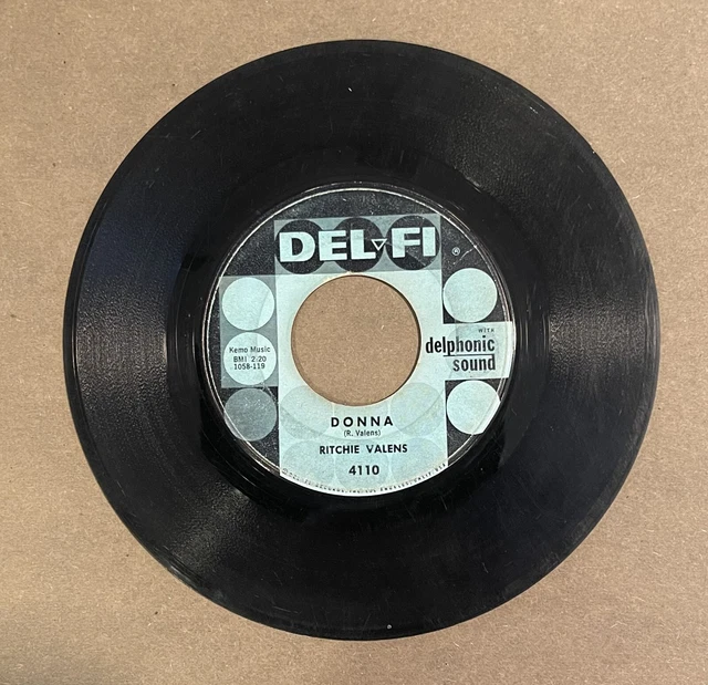 DEL-FI RECORDS, RITCHIE VALENS. 45 tr/min 7 pouces. FEMME. TESTÉ EUR 11 ...