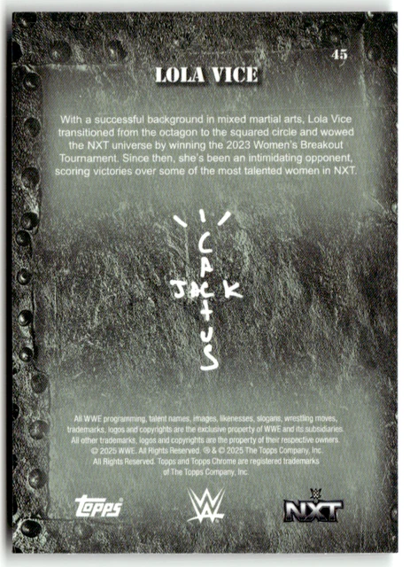TOPPS CROMO WWE X Cactus Jack 2025 N º 45 Lola Vice EUR 1,36 - PicClick ES