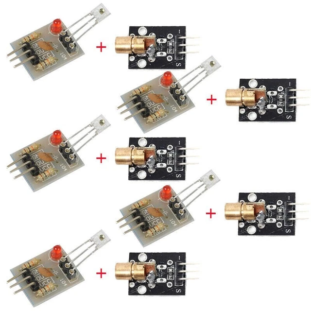 SET SENSOR MODULE For Arduino AVR 5V Replacement 650 nm With KY-008 ...
