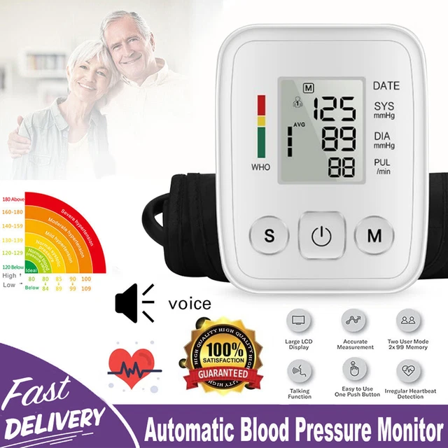 AUTOMATIC DIGITAL ARM Blood Pressure Monitor BP Cuff Machine Home Test ...