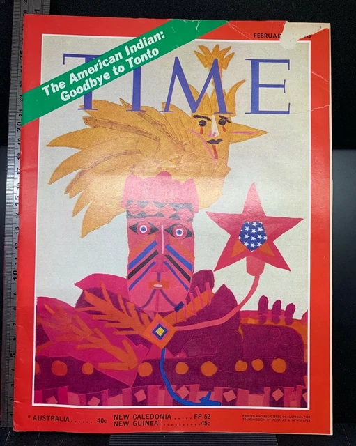 TIME VINTAGE MAGAZINE, February 9 1970, American Indians, America £9.93 ...