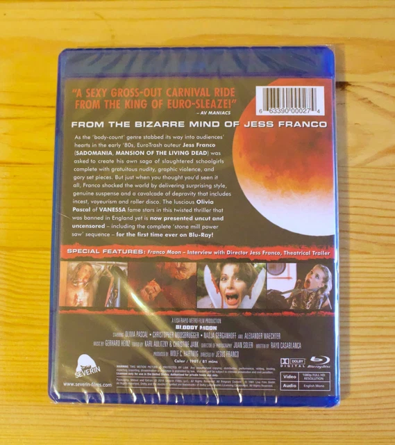 BLOODY MOON BLU-RAY Severin Films Jess Franco Cult Horror Brand New $29 ...
