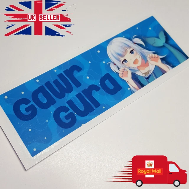 13CM GAWR GURA Slap Sticker Anime Vtuber Hololive Japan Drift Laptop ...