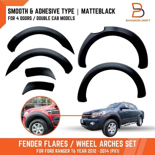 MATTSCHWARZ FENDER FLARES Radlauf Für Ford Ranger Wildtrak Xlt Xl T6 2012-15 EUR 256,10 ...