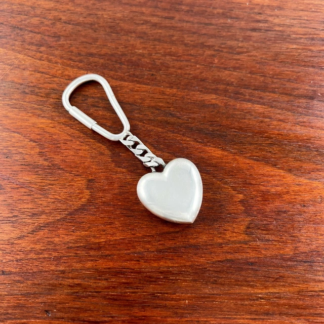 RARE VINTAGE TIFFANY & Co. Sterling Silver Puffy Heart Keychain No ...