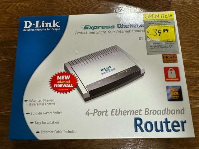 D-LINK 4-PORT ETHERNET Broadband Router DI-604 Cable/DSL $15.00 - PicClick