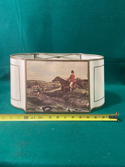 VINTAGE EQUESTRIAN FOX Hunt Scene Lamp shade unique rare £57.16 ...
