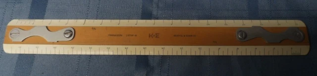 VINTAGE K&E 1375P-8 Paragon Drafting Machine Scale Ruler Kueffel ...