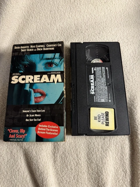 SCREAM (VHS, 1997) Courtney Cox Blue Variant Cover Box Wes Craven 90s ...