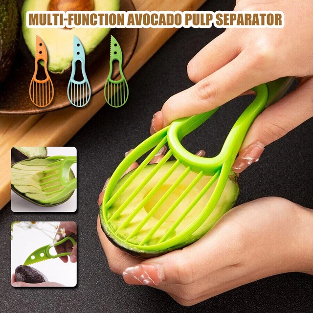 AVOCADO SLICER PEEL Stone Remove Slice Cutter Toast Mango Papaya Tool 3 ...