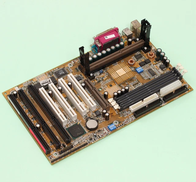 GIGABYTE GA-6BXC 2.0 Intel 440BX Slot 1 ATX AGP/PCI/ISA Motherboard w ...