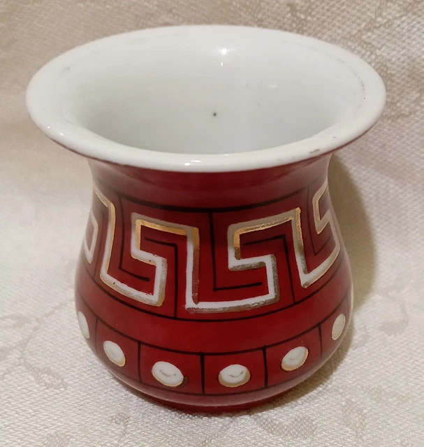 ANCIEN ESSUIE PLUME en porcelaine décor frise à la grecque AWF DN4961 ...