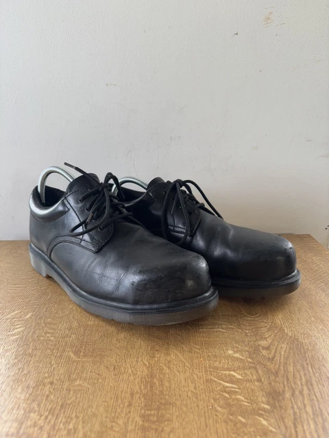 DR MARTENS DOC Martens Industrial Steel Toe Cap Black Shoes Men’s Uk ...