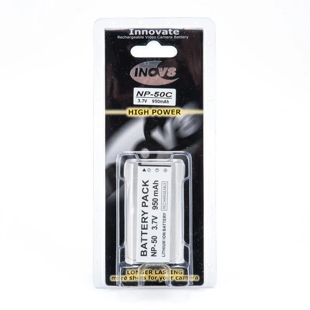 INOV8 CASIO NP-50 Replacement Lithium Digital Camera Battery 950mAh 3 ...