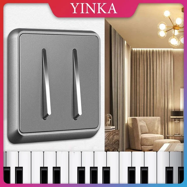 WALL LIGHT SWITCH 1/2/3/4 Gang 1 Way Push Button Switch Organ Key ...