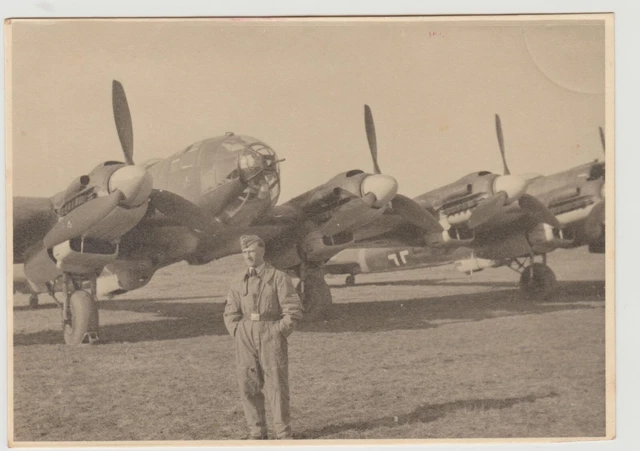 SELTENES ORIGINALFOTO, LUFTWAFFE, He 111 Z "Zwilling" Schleppflugzeug ...