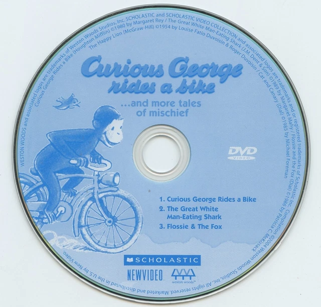 CURIOUS GEORGE RIDES a Bike... and More Tales of Mischief DVD Disc Only ...
