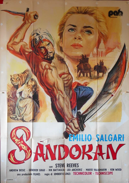 SANDOKAN STEVE REEVES BATTAGLIA, LENZI, EMILIO SALGARI, AVVENTURA ...