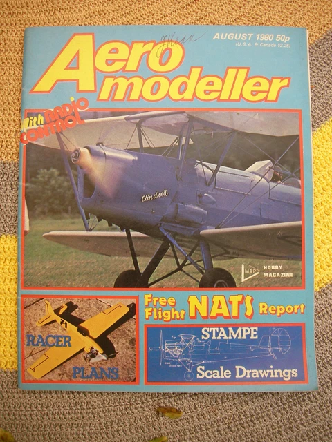 AERO MODELLER MAGAZINE August 1980 Aeromodeller with free plan of lil ...
