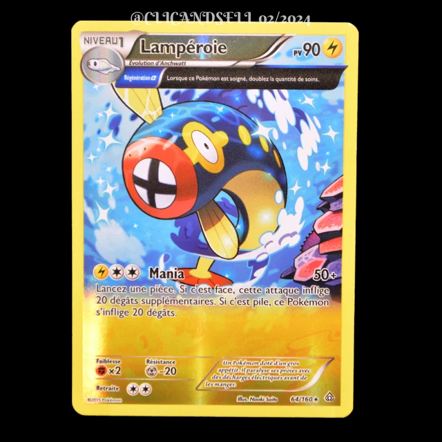 CARTE POKÉMON 64/160 Lampéroie 90 PV REVERSE Série XY05 - Primo Choc EUR 4,93 - PicClick FR