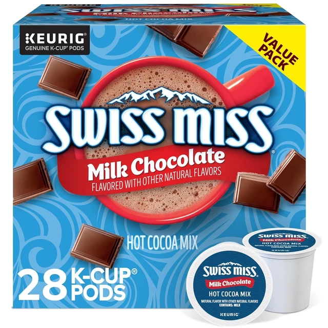 SWISS MISS MILK Chocolate Hot Cocoa Keurig Single-Serve 28 Count (Pack ...