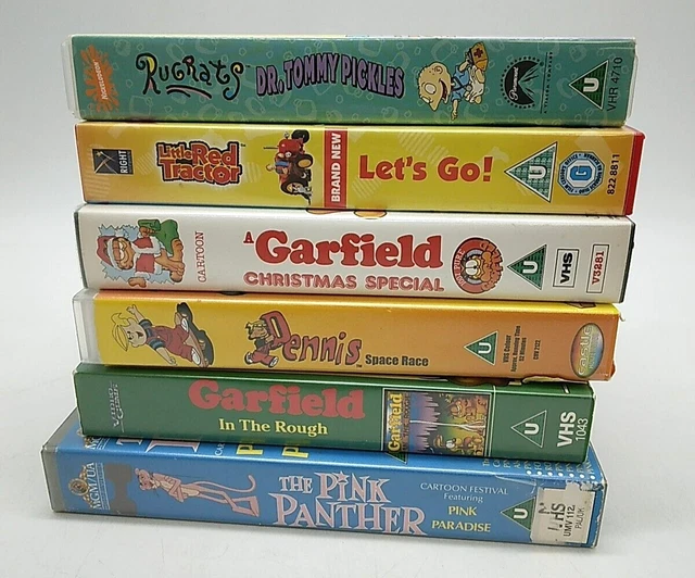X6 CHILDREN'S VHS Tape Bundle, Classic Animation, Garfield Pink Panther ...