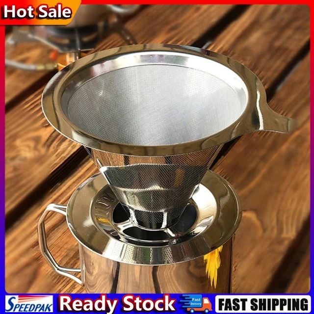CONE POUR OVER Coffee filtro gocciolatore setaccio filtrante a doppio ...