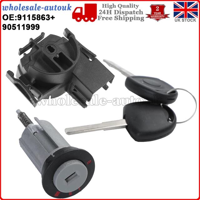 IGNITION SWITCH + Barrel + 2 Keys For VAUXHALL TIGRA B COMBO C MERIVA-A ...