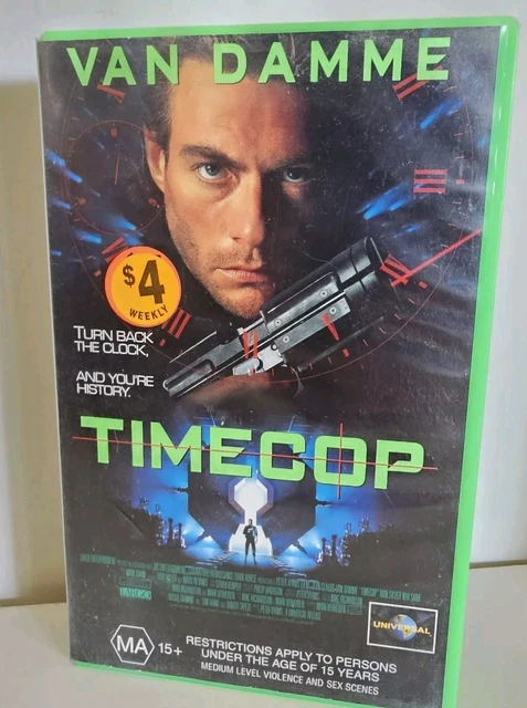 TIME COP VHS Movie Video Tape Ex-Rental Van Damme, Original CIC Big Box ...
