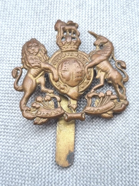 ORIGINAL WW1 BRITISH Army General Service Corps KC Brass Cap Badge ...