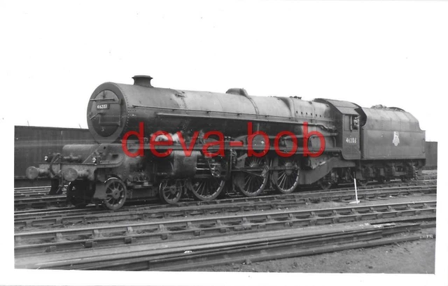 RAILWAY PHOTO LMS 46203 Princess Margaret Rose Stanier Pacific Loco £1. ...