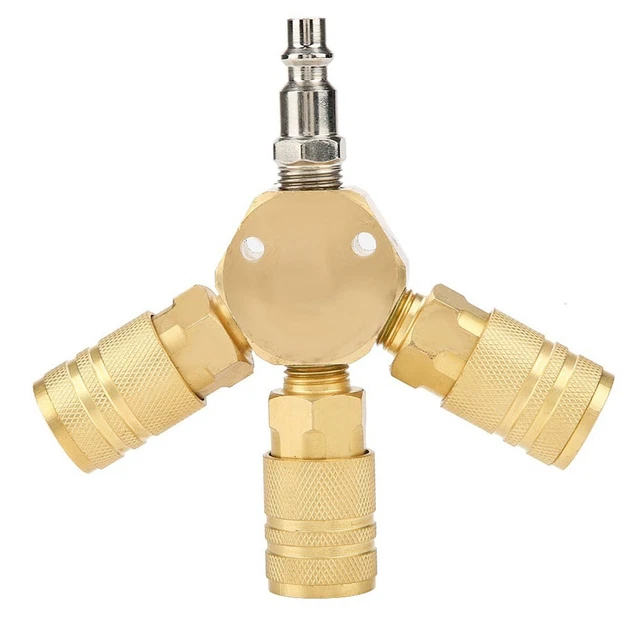 ADAPTATEUR DE COUPLEUR pneumatique efficace 3 voies raccord compresseur ...