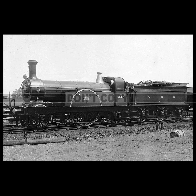 PHOTO T.000348 STEAM LOCOMOTIVE 237 GREAT NORTHERN RAILWAY GNR TRAIN ...