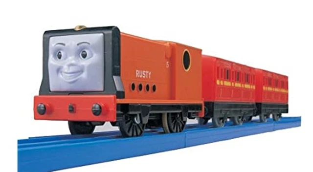 TOMY TRACKMASTER PLARAIL Thomas & Friends Motorized Rusty With Coach ...