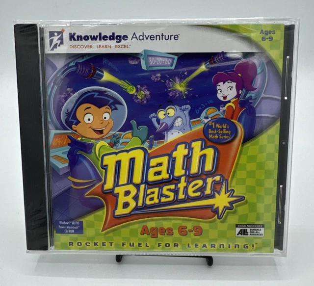 MATH BLASTER AGES 6-9 (PC, 1999) CD-ROM Video Game / New Sealed $19.00 ...