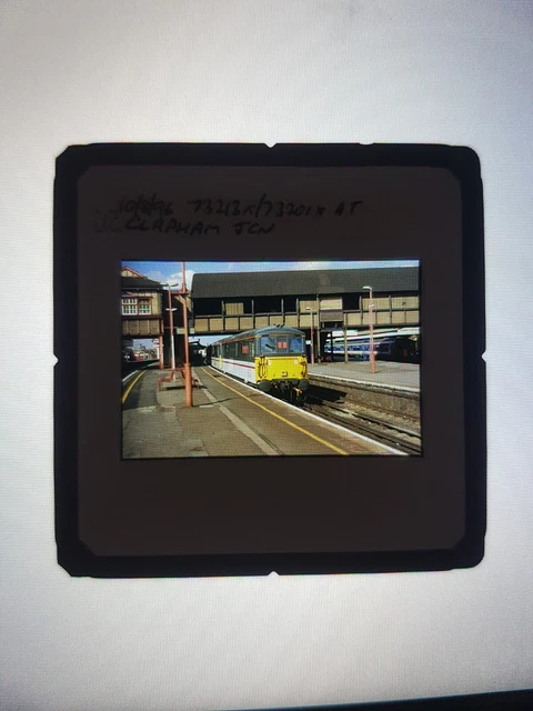 ORIGINAL 35MM RAILWAY Slide : Class 73 213/201 Clapham Junc. 10/8/96 ...