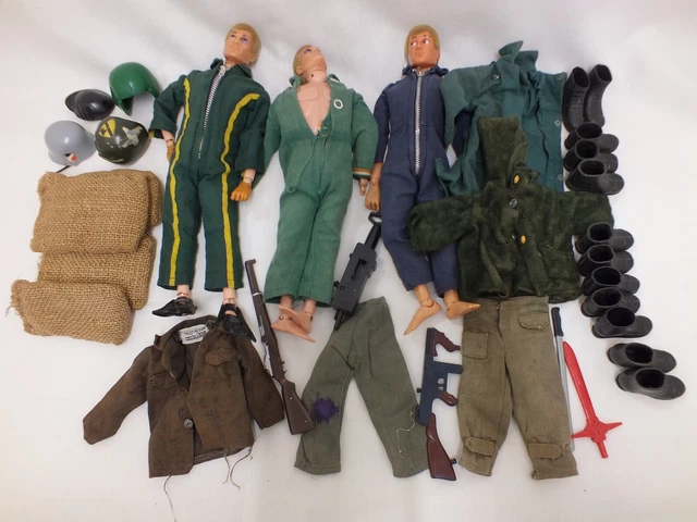 VINTAGE ACTION MAN Bundle Including Three Action Men With Accessories ...