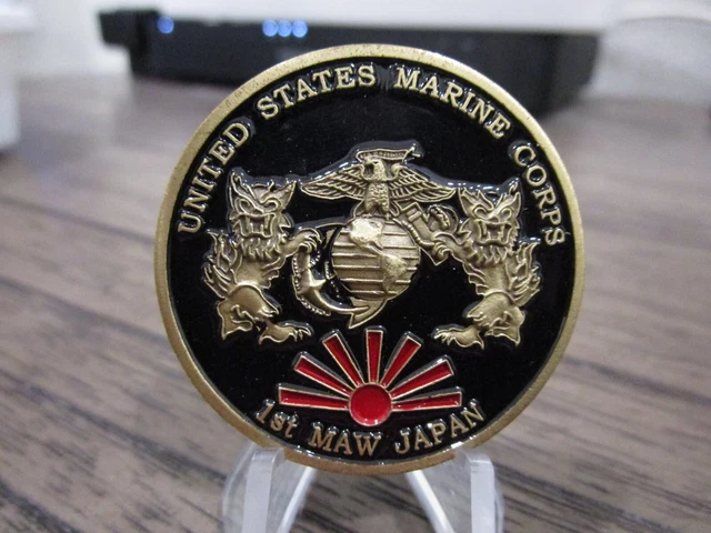 USMC 1ST MARINE Aircraft Wing MAW MAG 36 Japan Challenge Coin #540T £32 ...