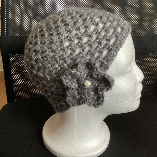 HANDMADE CROCHET ABBA style sparkly hat 1920s party fancy dress £6.00 ...