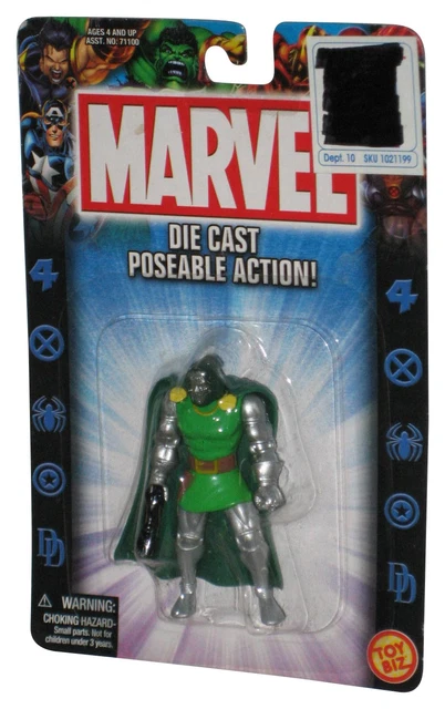 MARVEL FANTÁSTICO CUATRO Dr. Doom Die-Cast Poses (2002) Toy Biz Mini ...