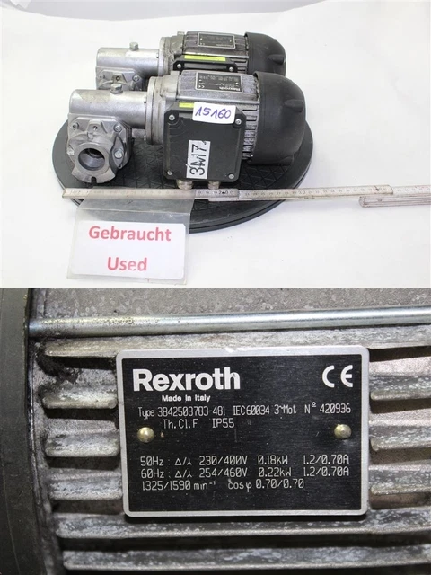 REXROTH 0,18 KW 88 min moteur boîte de vitesses 3842527869 EUR 223,56 ...