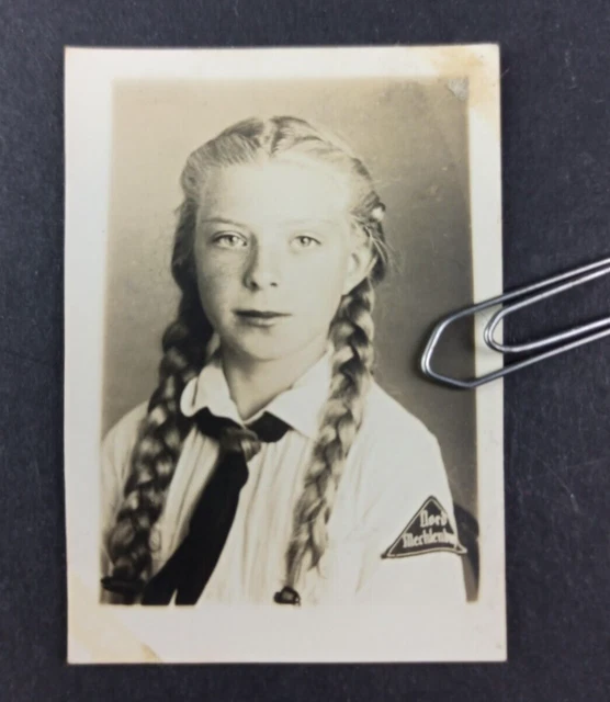 ROSTOCK 1939 BDM Frau Dame Maid Mädchen Original Foto Porträt (4,5x 6,2 ...