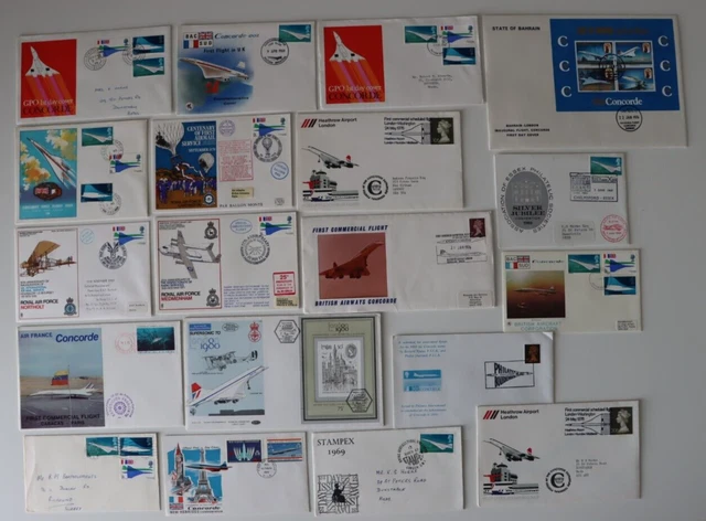 CONCORDE 1969 GB First Flight Philart 1976 Bahrain RAF Air France etc ...