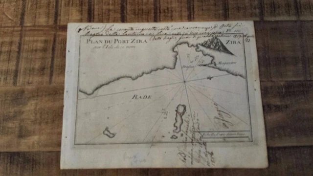 CIRCA 1780 JOSEPH Roux Map - Plan Du Port Zira / Plate 100 £39.25 ...