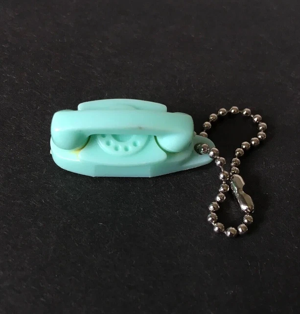 VINTAGE &THE PRINCESS& Phone Keychain Baby Blue Orginal Chain $12.50 ...