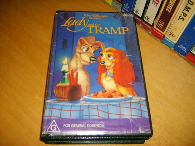 LADY AND THE TRAMP 1955) - RARE WALT DISNEY 1980s BLACK DIAMOND VHS ...