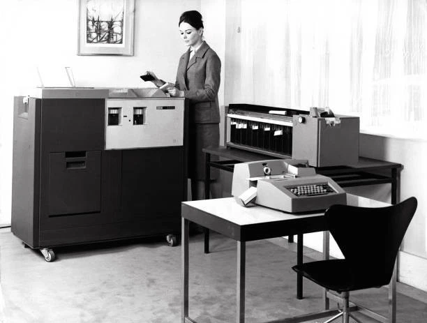 THE IBM 3000 the smallest punch card machine in Paris France Old Photo ...