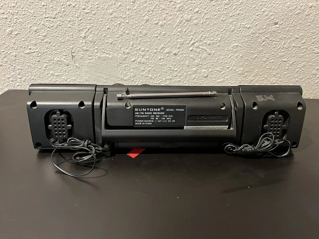 SUNTONE AM/FM RADIO Receiver Boom Box System with Detachable Speakers ...