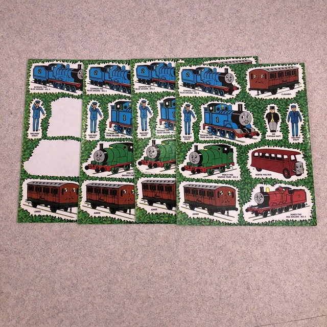 VINTAGE THOMAS THE Train and Friends Tank Engine Stickers 4 Sheets £8. ...