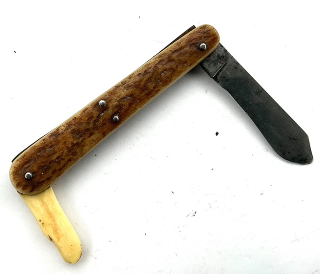 ANCIEN COUTEAU À Greffer F.vernier À Dijon Cervid Knife Messer Coltello ...